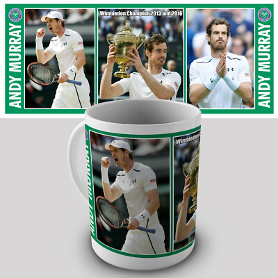 Andy Murray Wimbledon Champion Gift Mug - Tribute to Andy, double ...