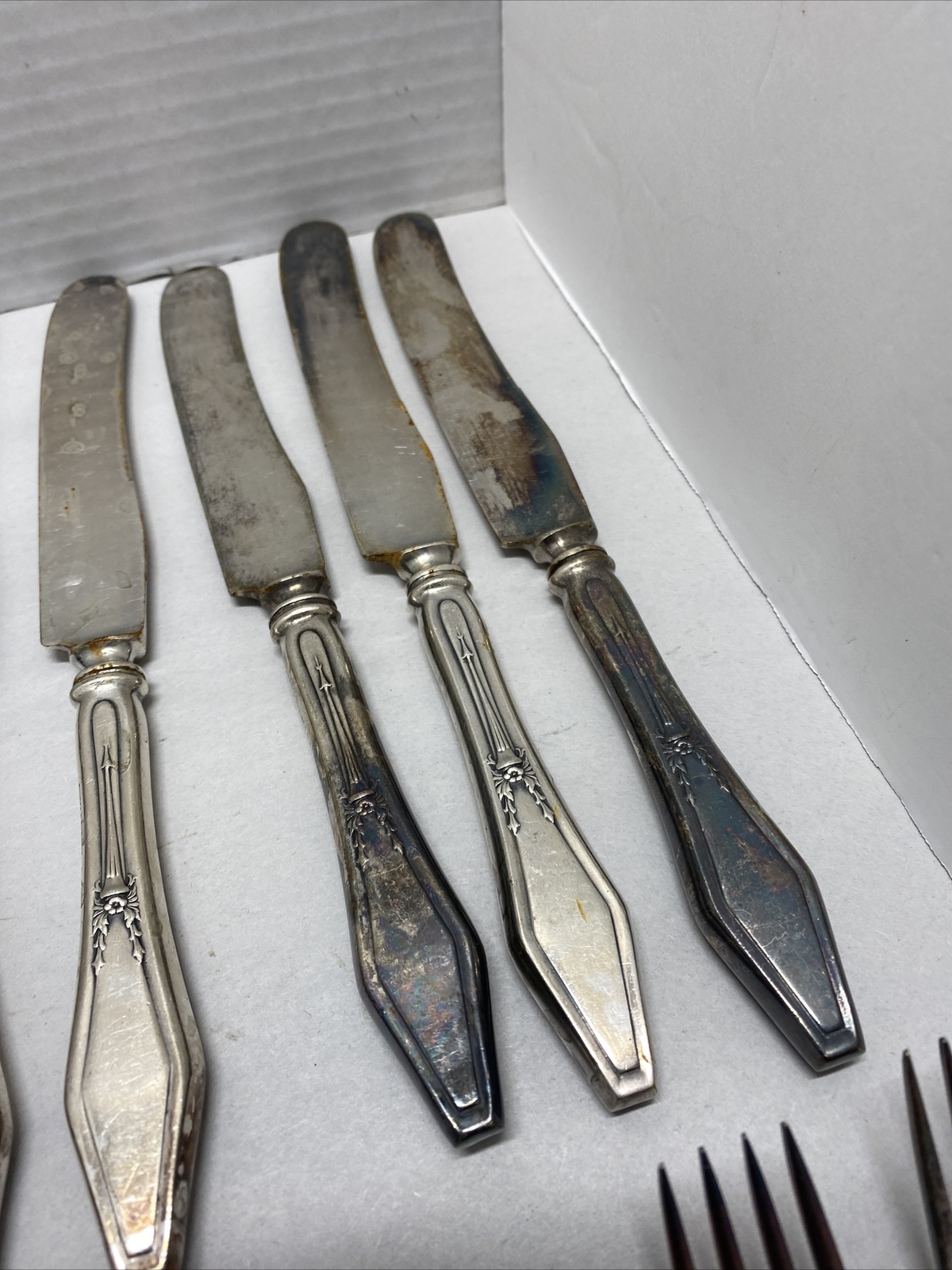 37 pcs Holmes Edward Silverplate Flatware Vtg Craft Jewelry Vintage ...