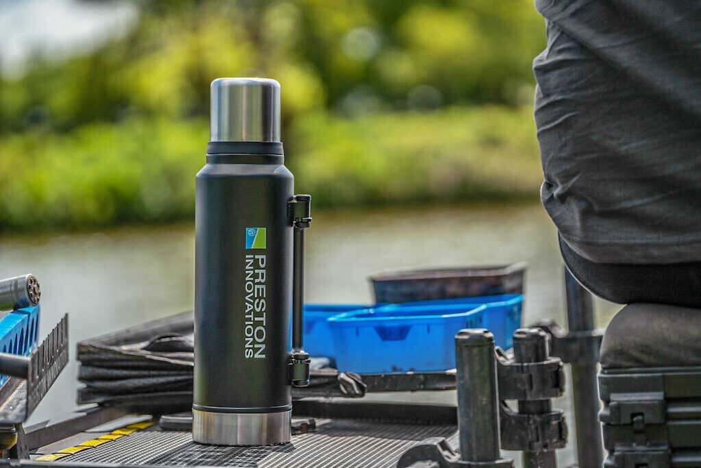 Preston 1.4L Stainless Steel Flask Coarse Fishing Drinking Flask ...