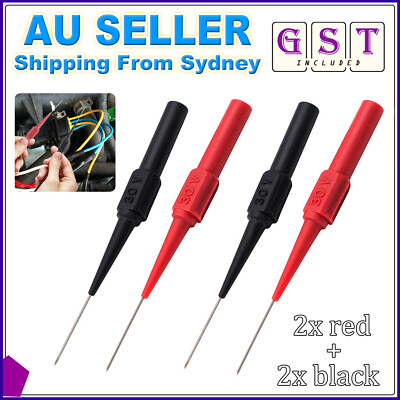 4* Multimeter Testing Lead Extention Back Probes Sharp Needles Micro ...