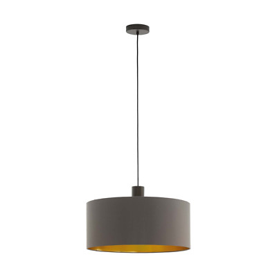 Lampadario moderno design in tessuto tortora 1 luce GL0689 | eBay