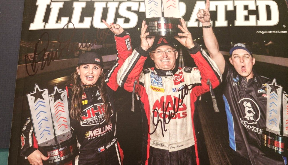 ERICA ENDERS DOUG KALITTA AUSTIN PROCK NHRA Autographed MAGAZINE COVER ...