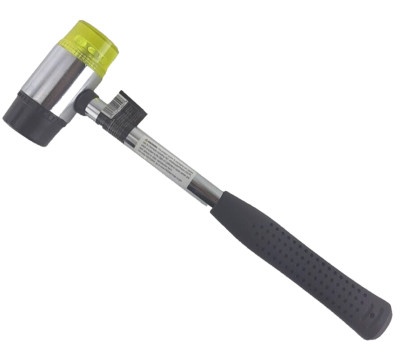 16-OZ 12" Long Double Face Mallet With Rugged Tubular Steel Handle Soft ...