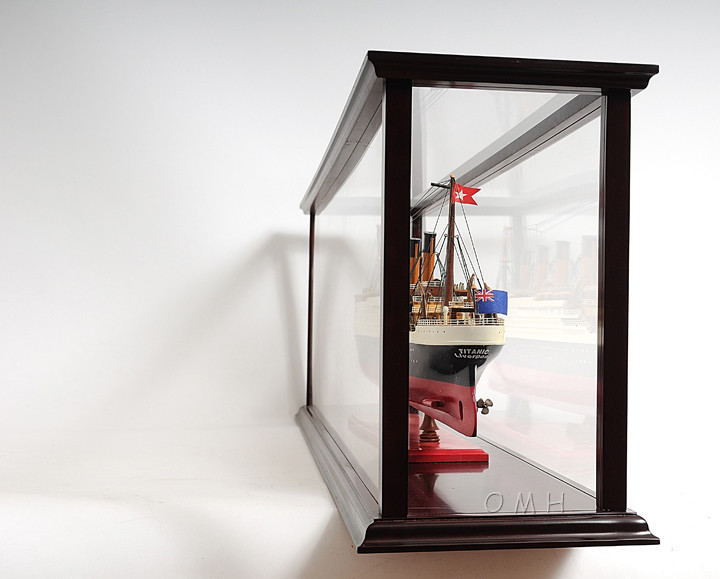 Wooden Table Top Ship Model Display Case For 40" Ocean Liner & Cruise ...