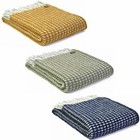 TWEEDMILL TEXTILES 100% Wool Sofa Bed Throw Blanket KNEE RUG WAFER INK ...