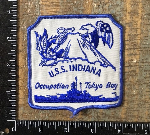 Vintage US Navy USS Indiana Occupation Tokyo Bay Patch Twill USN | eBay