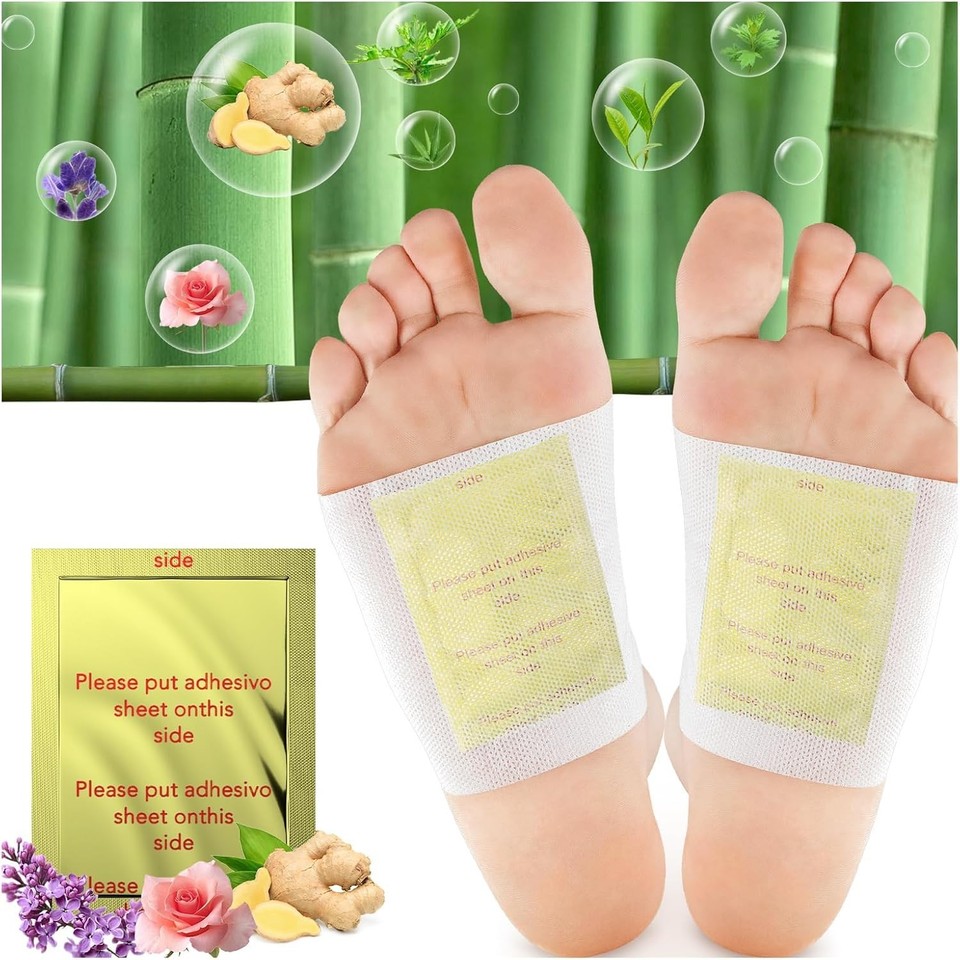 100PCS Detox Foot Patches Pads Body Toxins Feet Slimming Deep Cleansing ...