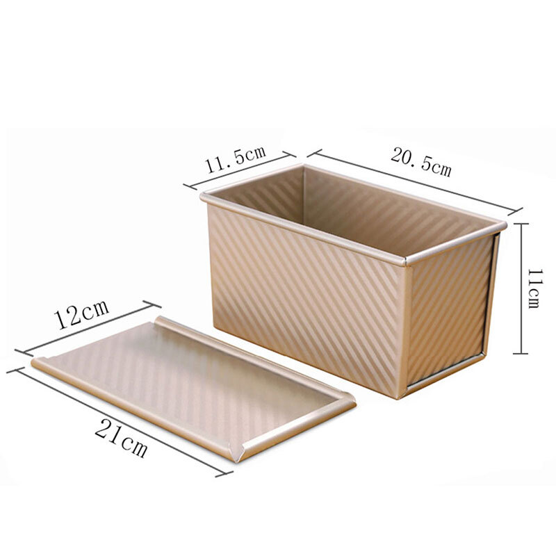 Large Non Stick Rectangle Toast Bread Loaf Tin Box Carbon Steel Baking ...
