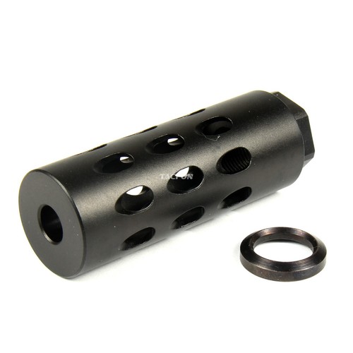 BLACK Aluminum Muzzle Brake Compensator 5/8x24 Thread for 308 + Washer ...