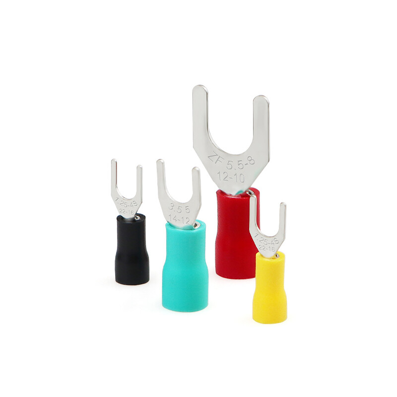 Fork Insulated Terminal Blocks Electrical Wire Connector M3 M4 M5 M6 M8 ...