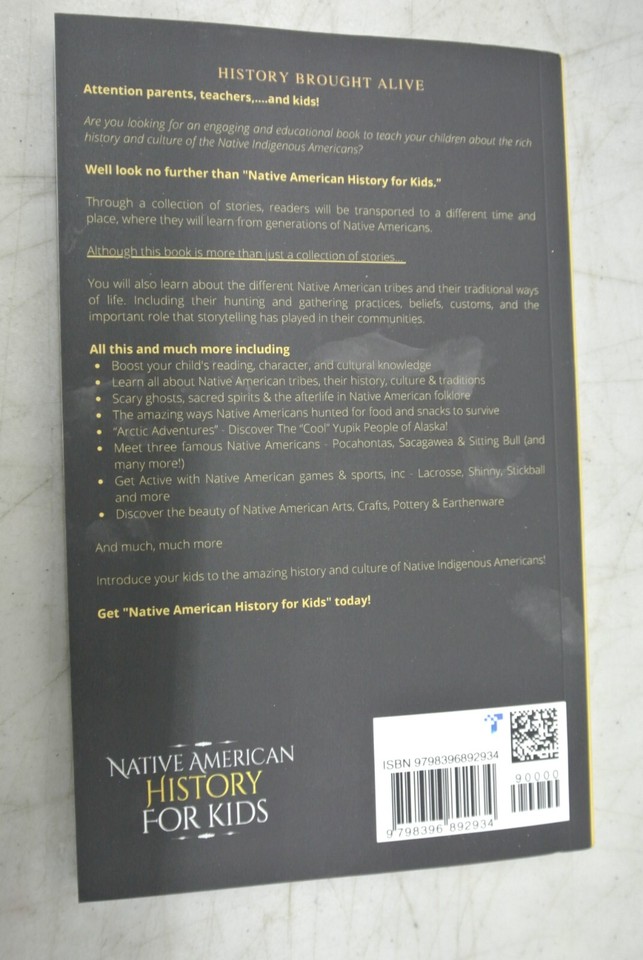 History Brought Alive - Native American History for Kids (Paperback) | eBay