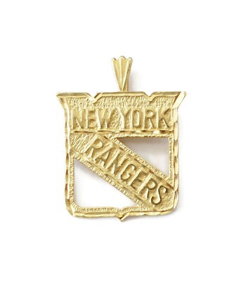 14K Yellow Gold NHL New York Rangers Pendant Necklace Charm ~ 2.3g | eBay