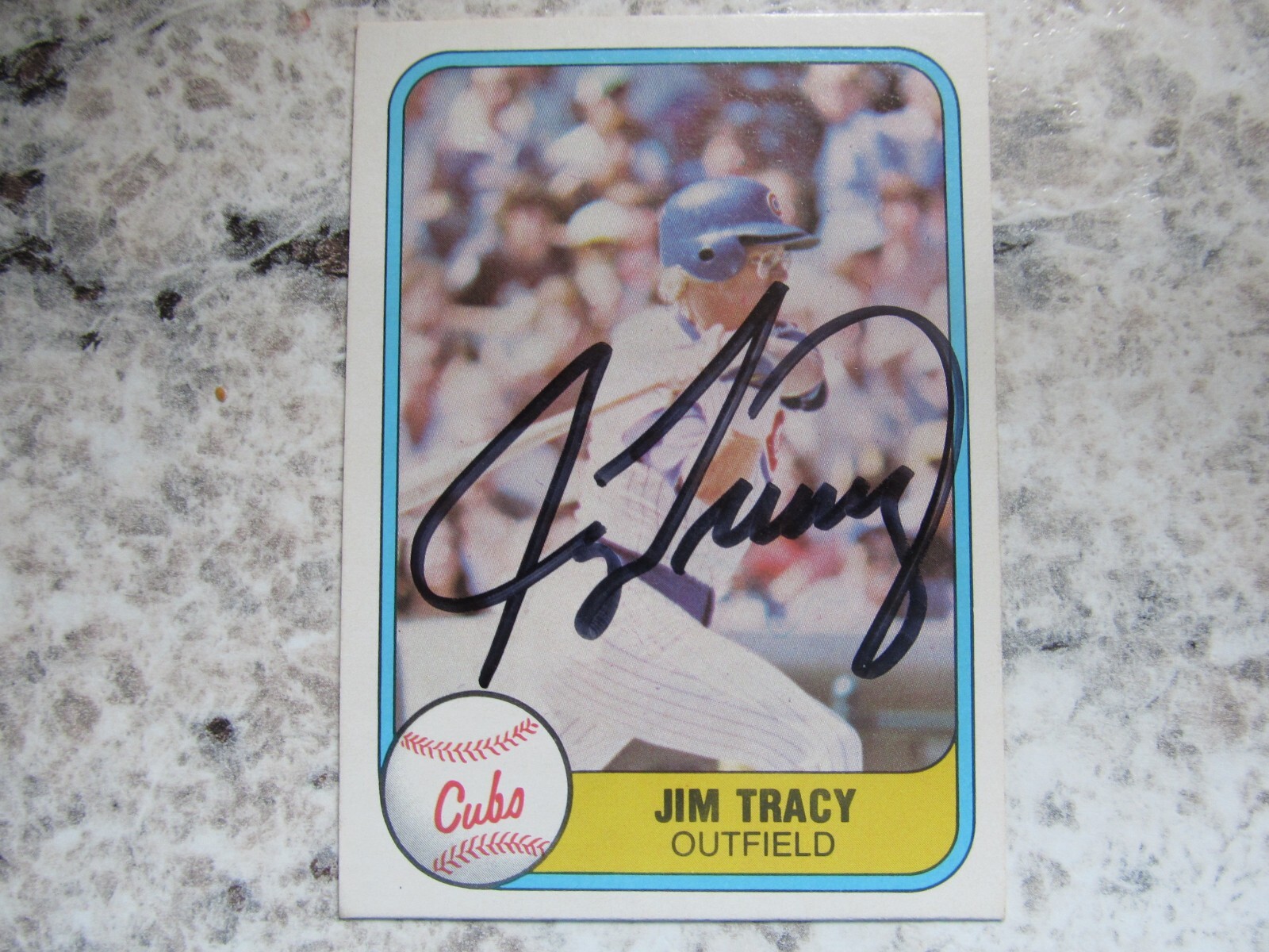 Cubs Jim Tracy Signed Autographed 1981 Fleer Nr.Mint | eBay