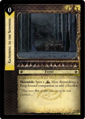LOTR TCG TTT Two Towers Gathering To The Summon 4C235 Foil NM/MINT Top ...