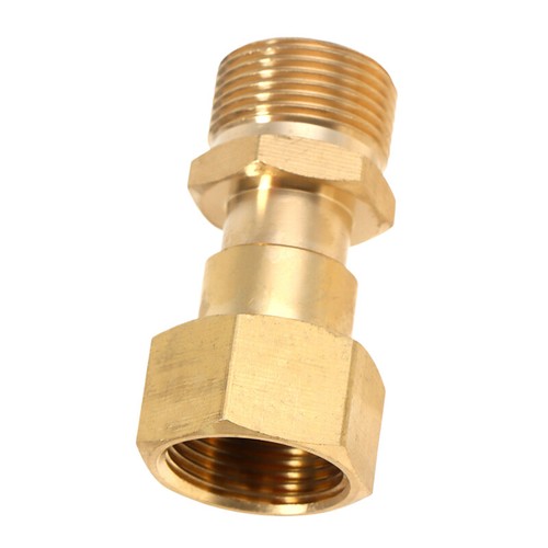 M22 14mm Brass High Pressure Washer Swivel Joint Connector Hose Sprayer ...