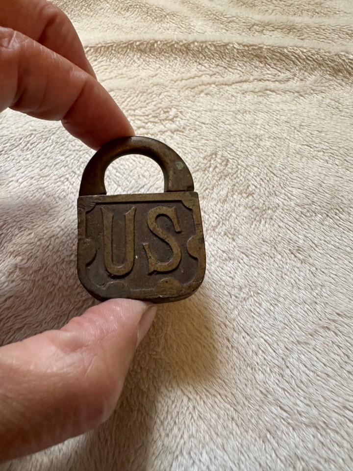 Antique WW1 1917 US Army Padlock Steampunk Brass Lock | eBay