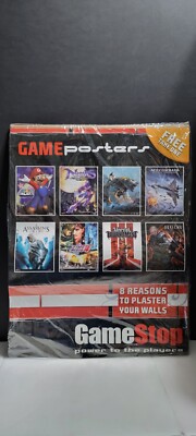 Vintage Gamestop Promo Set Of 8 Video Game Posters (Super Mario Galaxy ...