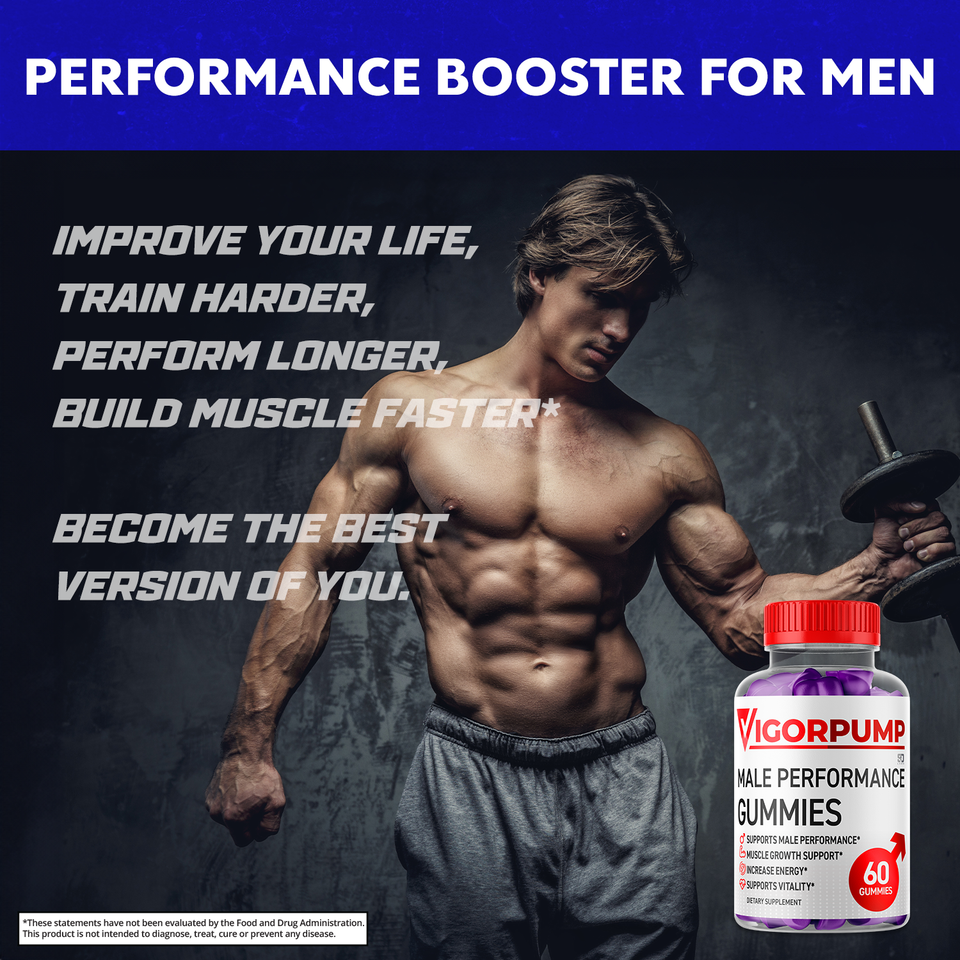 (1 Pack) Vigor Pump Gummies for Men Advanced Drive and Energy Support ...