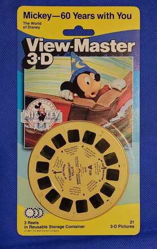 SEALED Disney's 60 Years with Mickey Mouse Cartoons view-master 3 Reels ...