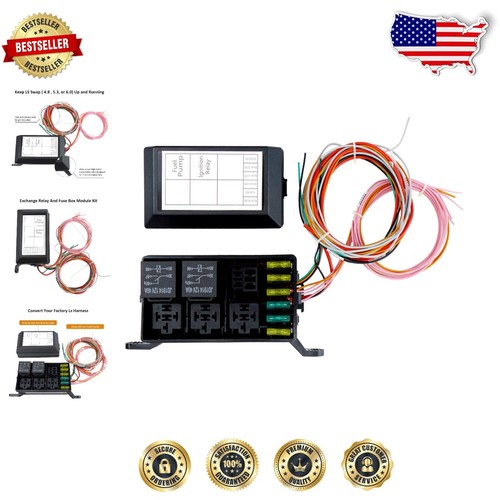 Complete LS Swap Fuse Box Block Kit with Waterproof Harness - 2 Relays ...