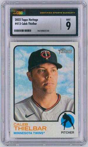 2022 Topps Heritage #413 Caleb Thielbar CSG 9 - 1401000023100 Minnesota ...