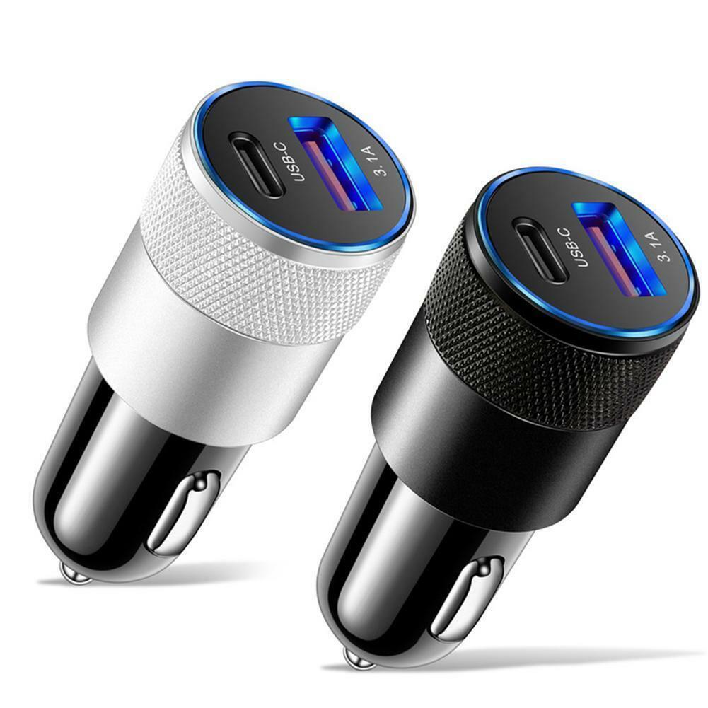 Fast Car Charger Adapters USB QC3.0 Type-C Quick Charging Cigarette ...