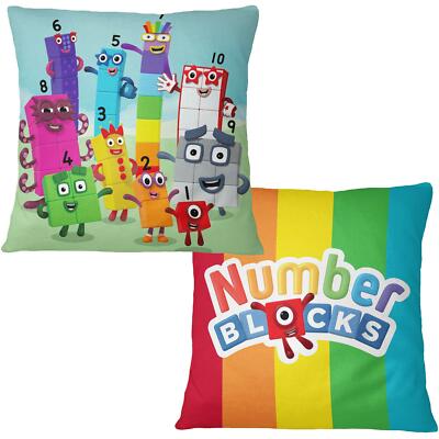 Numberblocks Official Square Cushion 40 x 40cm Matches Bedding Cbeebies ...