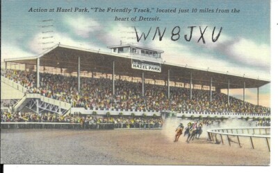 QSL 1952 Hazel Park Michigan Horse Racing radio card | eBay