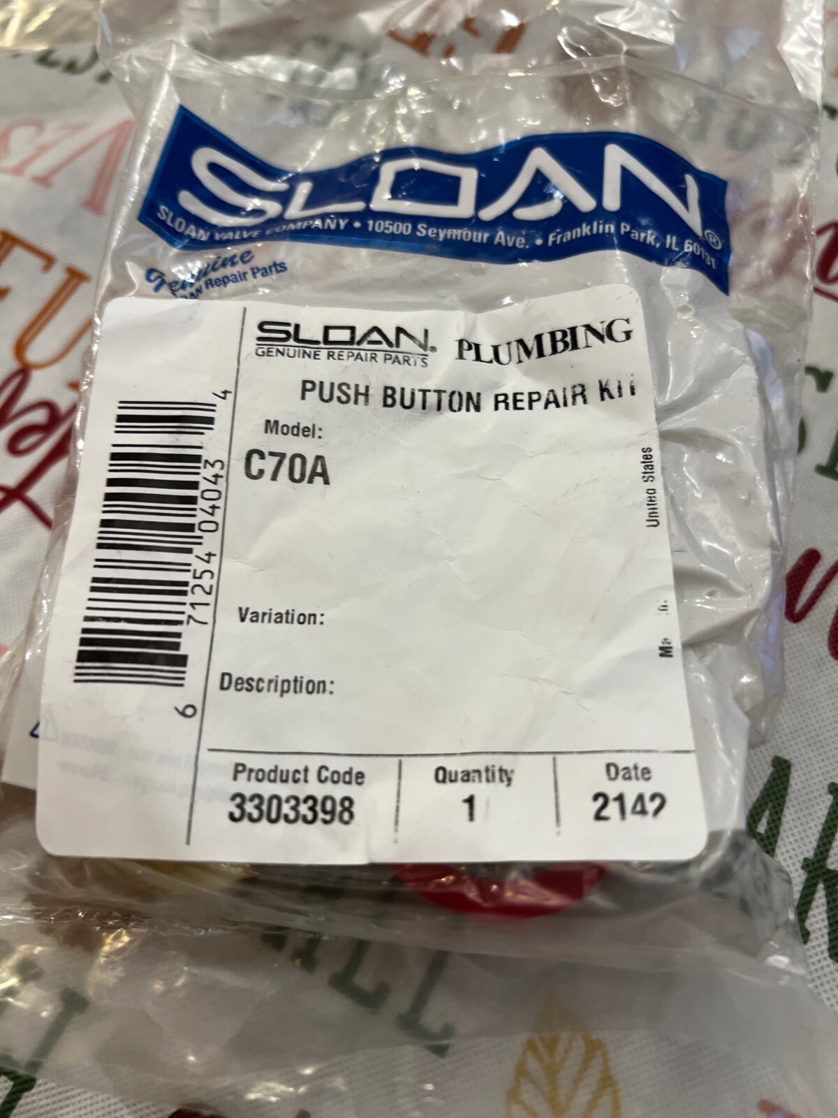Concealed Push Button Repair Kit Sloan C70a for sale online | eBay