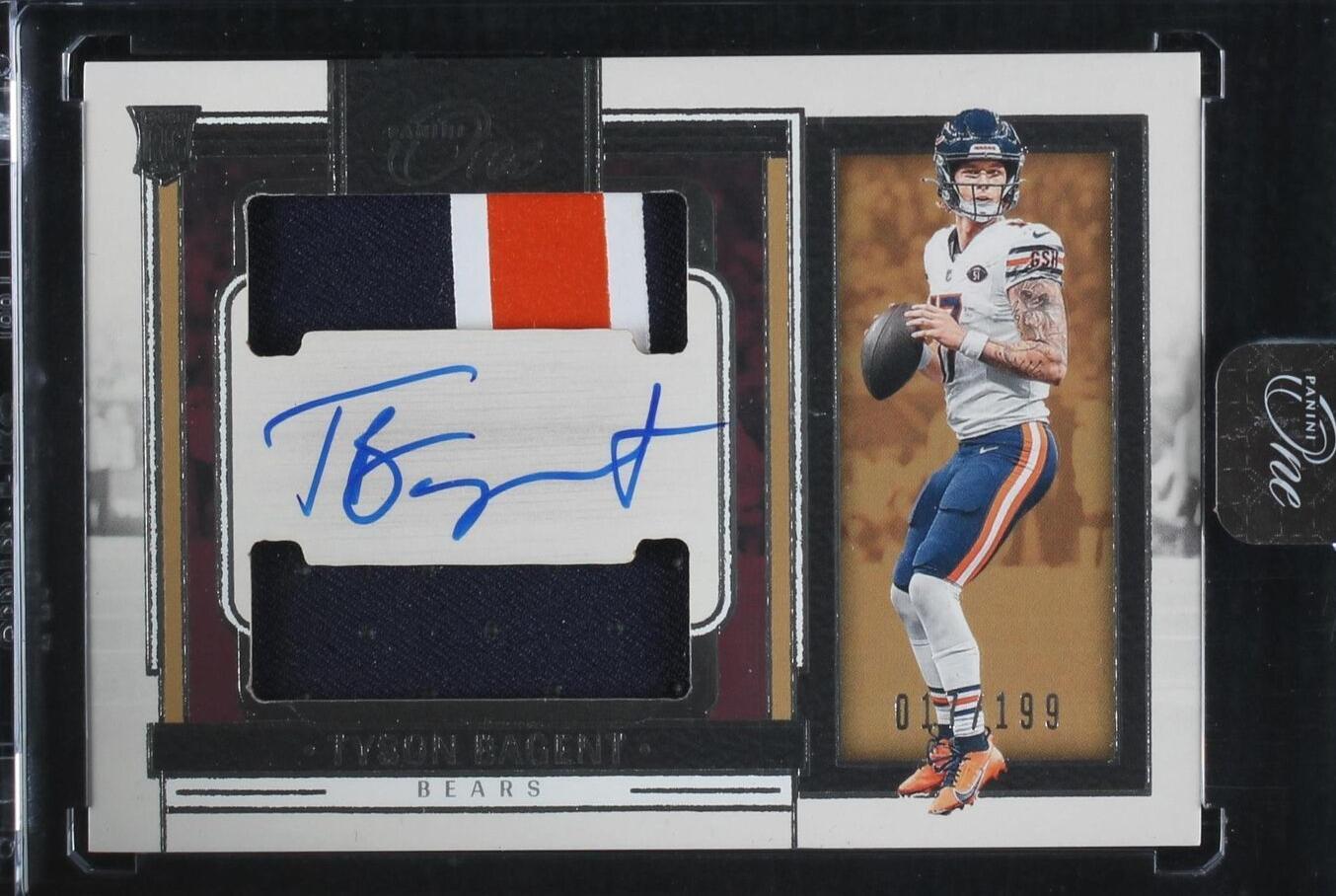 2023 Panini One - Rookie Dual Patch Autographs Tyson Bagent #34 /199 ...