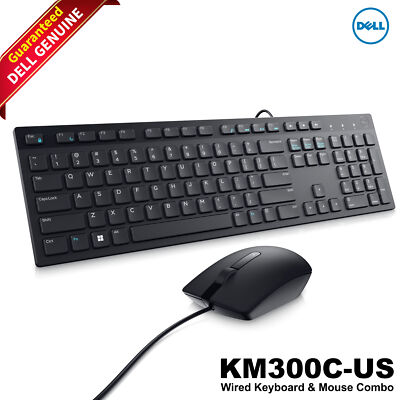 New Dell KM300C Wired Keyboard & Mouse Combo USB US Layout 104 Keys | eBay