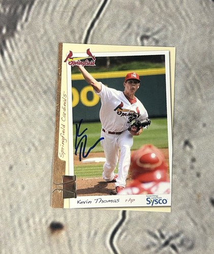 2011 Grandstand Sysco Springfield Cardinals SGA Kevin Thomas Signed ...