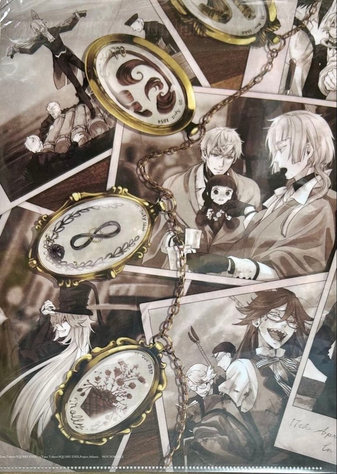 Black Butler Movie A4 Clear File Folder Ciel Sebastian Admission Bonus ...
