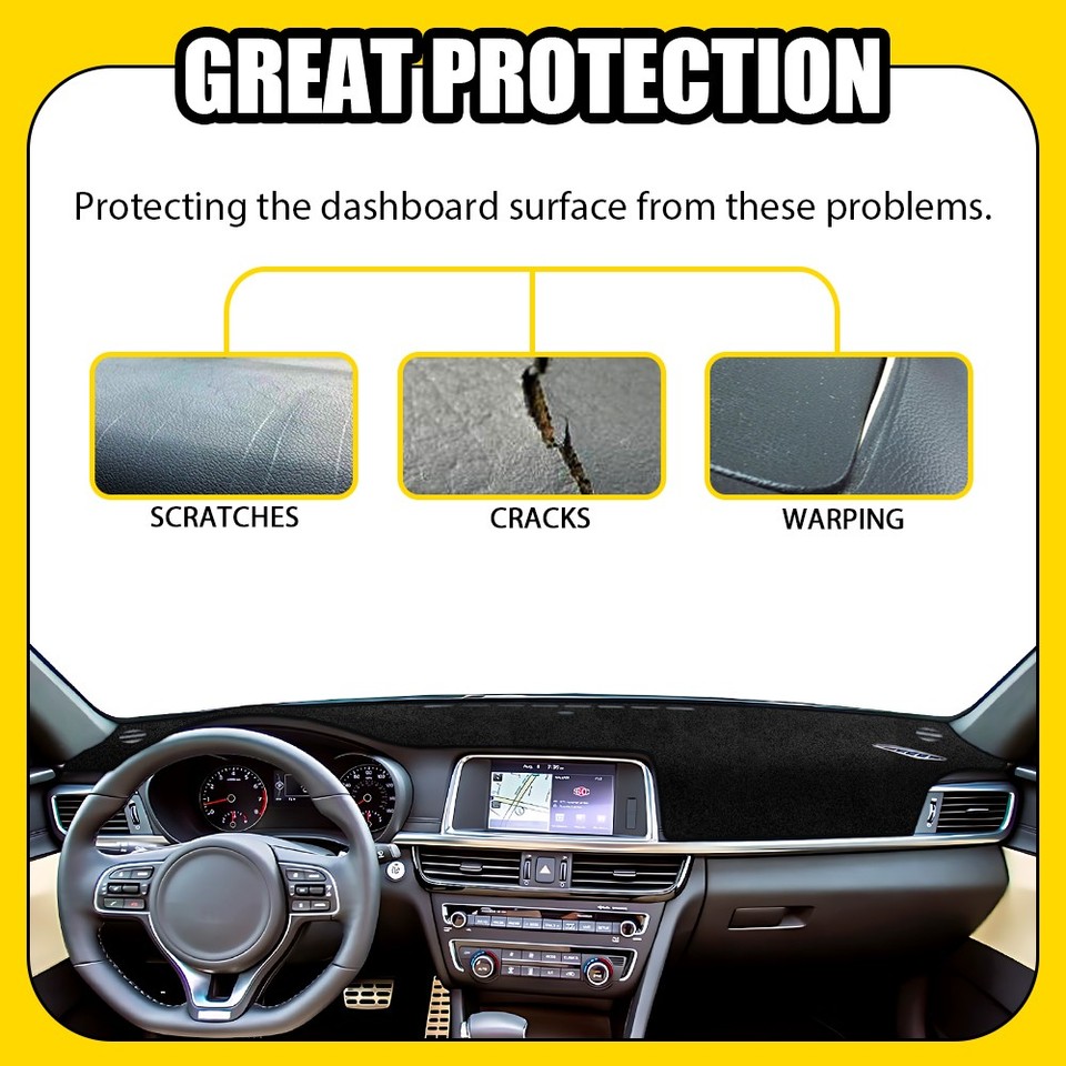 Fits Kia Optima 2016 2017 2018 2019 2020 Dashboard Cover Carpet Protect ...