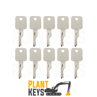 10 Bobcat Case Skidsteer D250 Keys Excavator Ingersol Pollack Terex ...