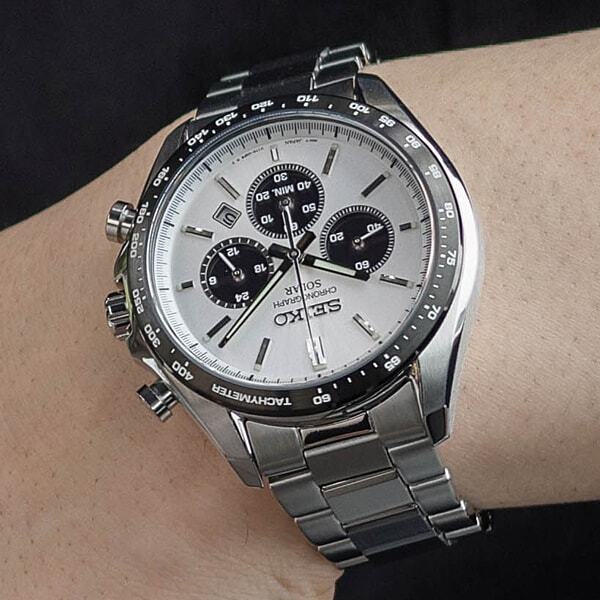 SEIKO SELECTION SBPY165 White Panda Solar Chronograph Watch From Japan ...