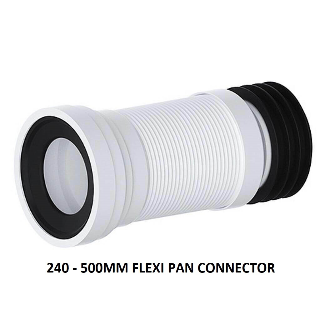 110mm 4'' Flexible Toilet WC Pan Connector Flexi adjustment SHORT ...