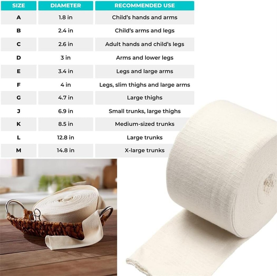 Tubular Bandages Elastic Support Bandage Size D Washable Compression ...