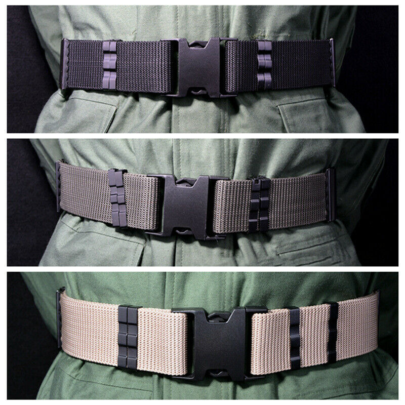 Tactical Military Pistol Belt Nylon Web Belt Duty ALICE Marine Corps GI ...
