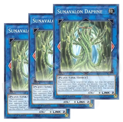 Yugioh - Sunavalon Daphne x 3 - 1st Edition NM - Free Holographic Card ...