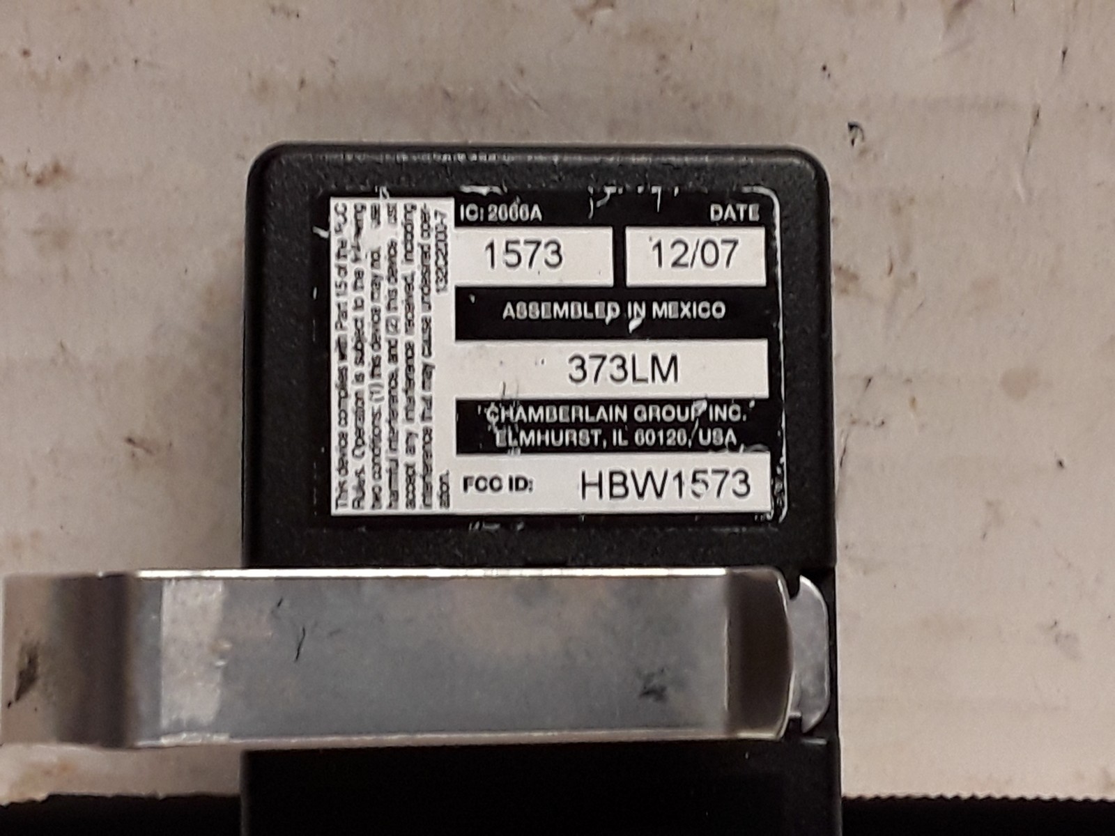 Chamberlain 953estd Garage Door Opener Remote Control Hbw7359 Tx7359 ...