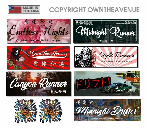 Jdm Box Slap Sticker 9 Pack Lot Racing Drifting Race Drift Car Bumper