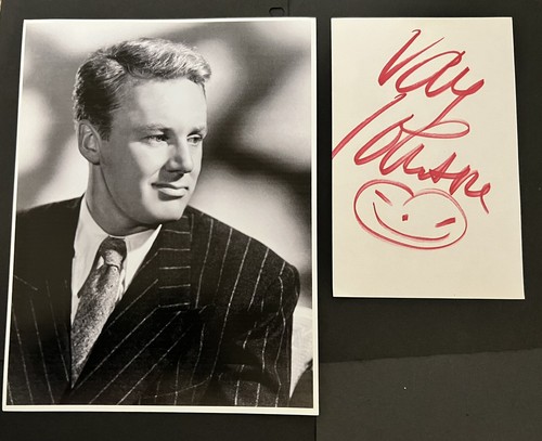 VAN JOHNSON & LINDA GRAY Signed Autographed CUT PAPER (Opposite Sides ...