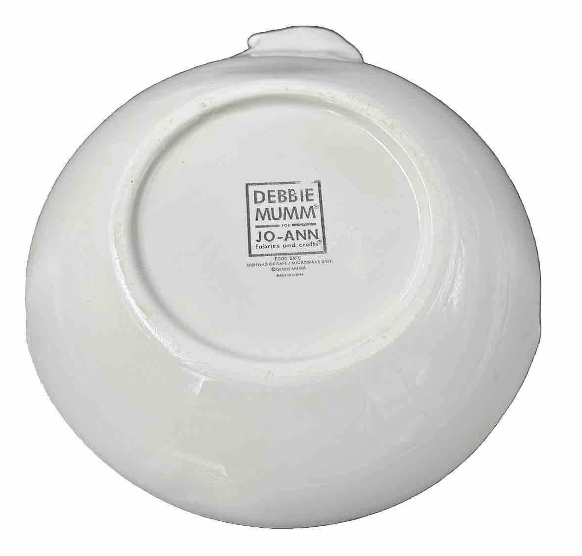 Debbie Mumm Ceramic Snowman Candy Dish 8.5 inches Red White Green ...