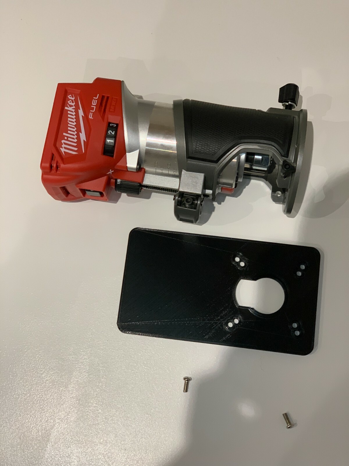 Extended Router Sub BASE PLATE for Milwaukee cordless/Trimmer router ...