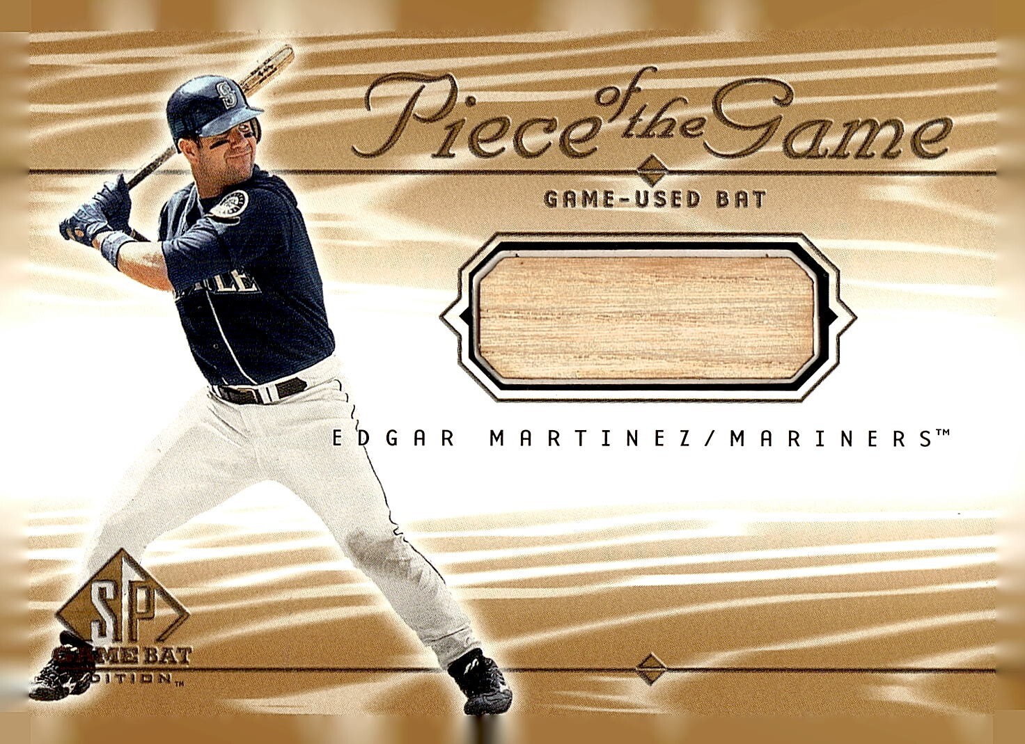 2000 UD SP GAME BAT EDITION PIECE OF THE GAME USED BAT EDGAR MARTINEZ ...