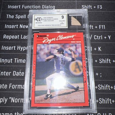 1990 Donruss Roger Clemens #184 - BCCG 9 Mint with Gamed Used Bat | eBay