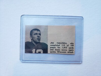 Jim Haluska Wisconsin University 1953 S&S Football Pictorial CO Panel ...