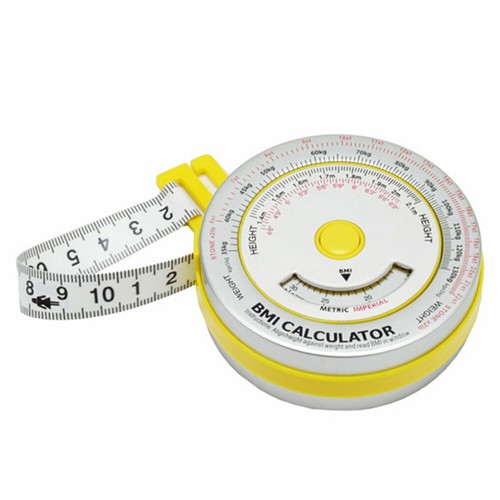 2M Portable Round Shape Aluminum Sheet BMI Calculator Body Measure Tape ...