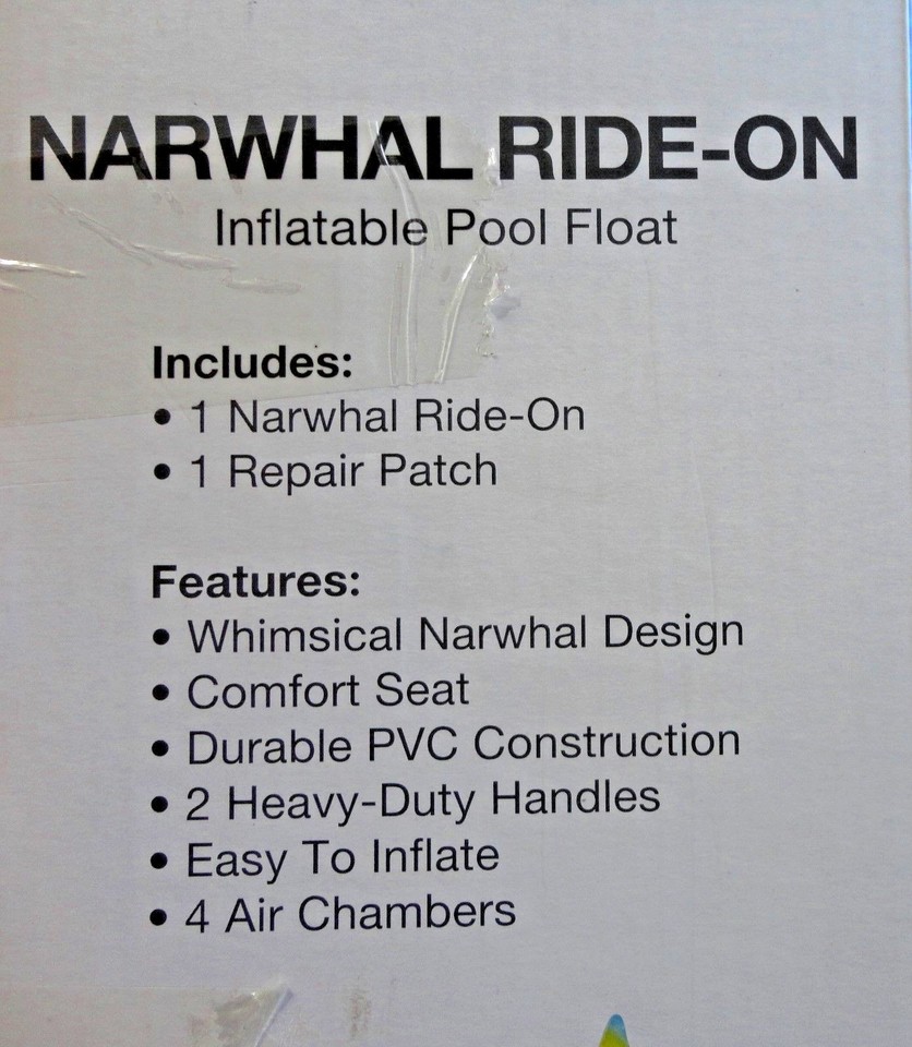 Polygroup Narwhal Ride-On Inflatable Pool Float (008852) | eBay